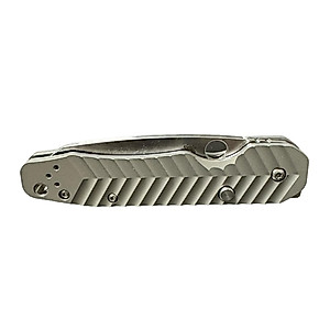 August Engineering Scales for Spyderco Smock Knife C240CFP Compression Lock S30V Classic Texture & Chevron Design (Knife Not Included) AE-1151 AE-1152 (Chevron Aluminum - Silver)