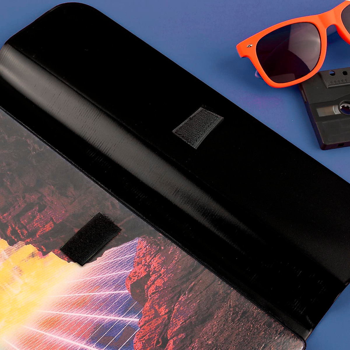 Mead Trapper Keeper Binder, Retro Design, 1 Inch Binder Includes 2 Folders and Extra Pocket, Metal Rings and Spring Clip, Secure Storage, Glow, Mead School Supplies (260038FM-ECM)