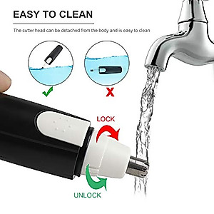 Nose Hair Trimmer for Women Ear and Nose Hair Trimmer for Men, Battery Operated Small Electric Trimmer Mens Nose Trimmer