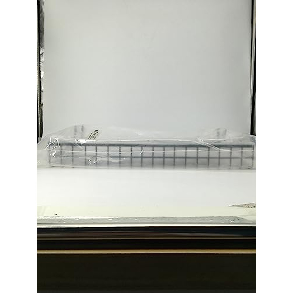 ANZOME Wire Wall Basket, Grid Basket with Hooks, Wall Mounted Organizer for Wall Grid, Kitchen Organizer, Wire Storage Shelf Rack for Home Supplies, Wall Decoration(Black)