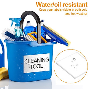 150 Pcs Labels for Storage Bins, 6 X 4 Inch Removable Labels for Storage Bins, Tear Resistant No Residue Storage Bin Labels, Matte White Blank Box Labels for School, Home, Business