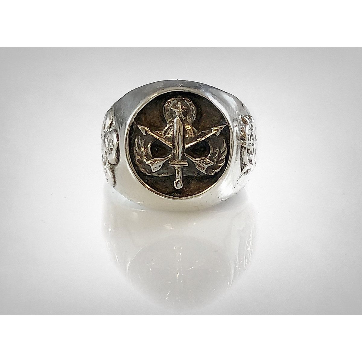 SILVERLAND1 WWII US Army Parachutist Special Forces Solid Sterling Silver 925 Ring (9.5)
