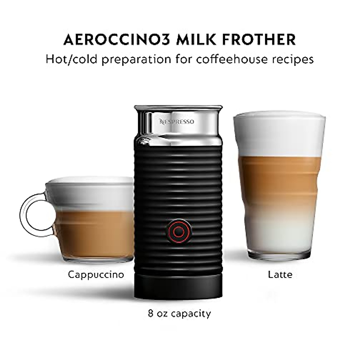Nespresso Vertuo Next Deluxe Coffee and Espresso Machine by Breville with Milk Frother, Matte Black Chrome