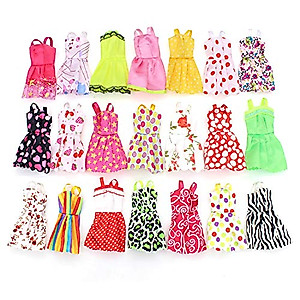 Doll Clothes for Barbie Dresses Gown with Shoes Outfit Set for Xmas Birthday Gift(69 Pack)