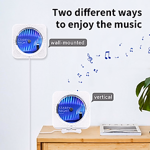 ZYOKATA CD Player Portable with Bluetooth 5.1 Desktop Music CD Player with Remote Control, Dust Cover, Boombox, FM Radio, LED Screen, Support AUX/USB Headphone Jack for Home