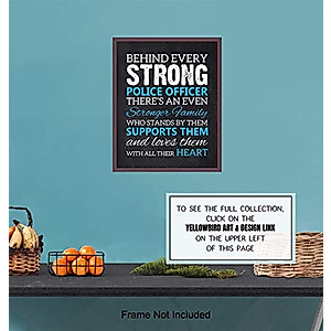 Police Officer Wall Decor Picture for Home, Apartment, Station, Office, Bedroom, Living or Family Room - Gift for Law Enforcement, First Responder, Policewoman, Policeman, Cop - 8x10 Photo Poster