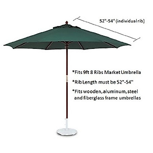 Formosa Covers 9ft Replacement Canopy 8 ribs in Hunter Green (Canopy only)