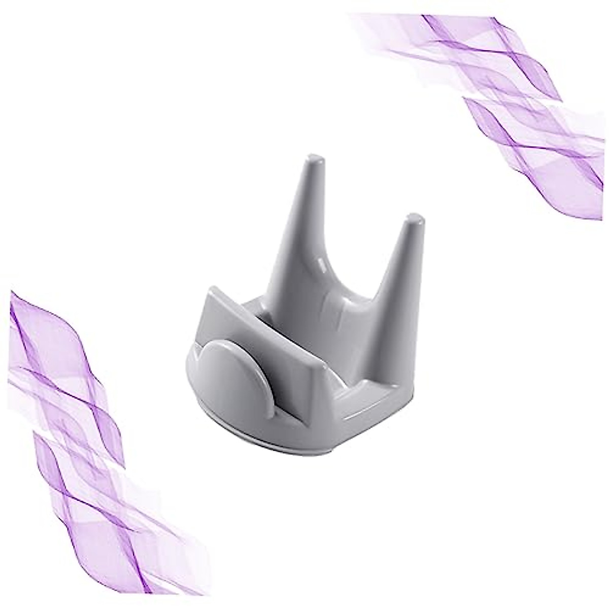 DOITOOL 1pc Pan Lid Cover Plastic Lid Rest Kitchen Tool Rests Cooking Tool Organizer Spatula Rack Pan Pot Cover Shelf Plastic Cap Tool Holder Bracket Dark Grey Lid Rest Stand Holder