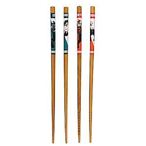 My Hero Academia Set Of 4 Collectible Anime Bamboo Chopsticks 8.85 Inches Long Gift Set
