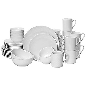 Mikasa Cheers 40-Piece Dinnerware Set, Service for 8, White