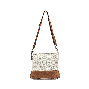 Myra Bags Ferris Wheel Upcycled Canvas Crossbody Bag S-1034