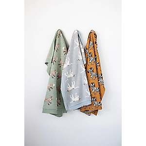 Creative Co-Op DF2527 40" L x 32" W Cotton Knit Baby Dog Blanket, Blue, Small