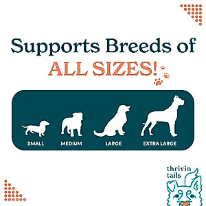 Thrivin Tails- Dog Calming Chews- Dog Anxiety Relief- Dog Calming Treats- Melatonin for Dogs-Separation Anxiety Relief for Dogs- Dog Calming Treats,