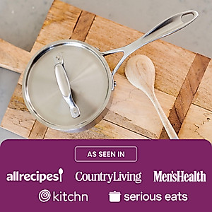 American Kitchen - 1 Quart Stainless Steel Sauce Pan, with cover, Made In America