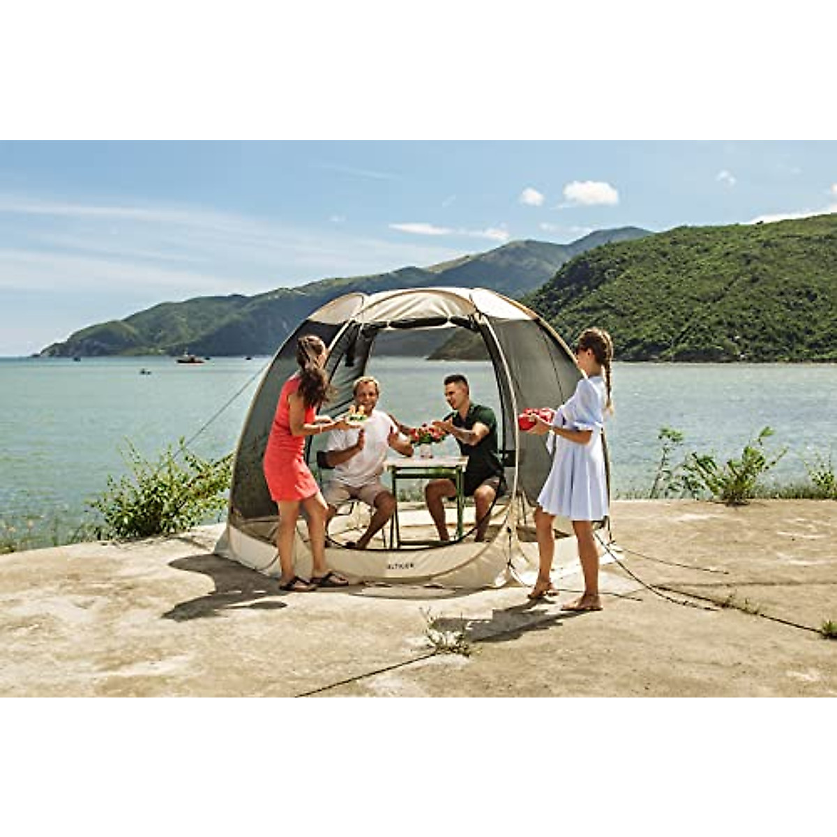 ULTICOR Canopy Outdoor Screen Tent – Instant Pop-up Screen Room Tent – Large Screen House – 4-6 Person Gazebo Canopy Tent for Picnics, BBQ, Parties, Patio & Camping, Not Waterproof (10 x 10)