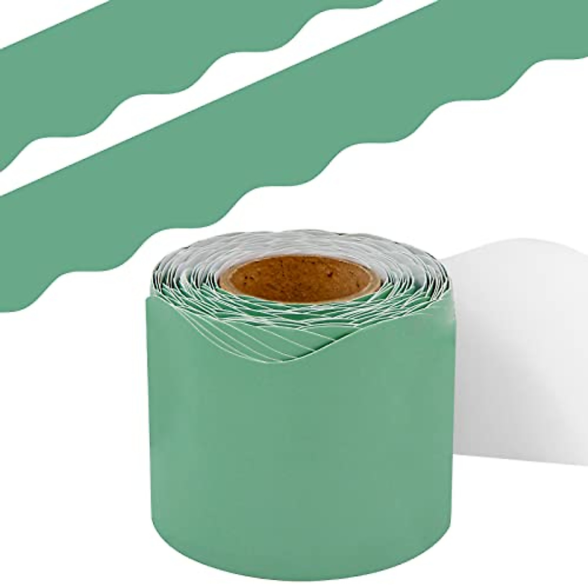 Eucalyptus Green Bulletin Board Border Scalloped Border Trim for Classroom 52ft One Roll