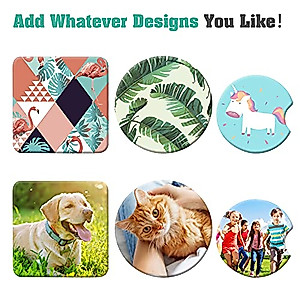 Sublimation Blank Cup Coasters Bulk Square Blank Cup Mat Rubber for Sublimation Transfer Heat Press Printing DIY Crafts 3.93 x 3.93 Inch (50 Pieces)