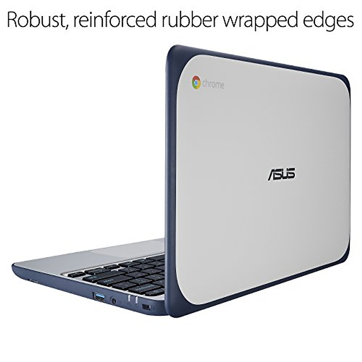 ASUS Chromebook-Laptop- 11.6" Ruggedized and Spill Resistant Design-with 180 Degree-Hinge, Intel N3060 Celeron 4GB DDR3, 32GB eMMC, Chrome OS- C202SA-YS04 Dark Blue