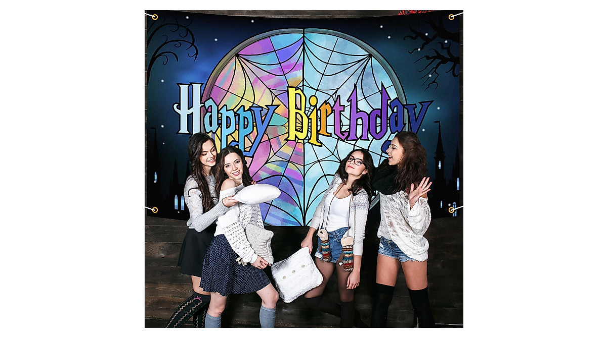 Wednesday Birthday Backdrop | Horror TV Show Party Decorations