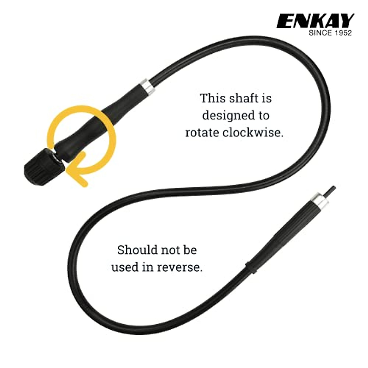 ENKAY - Heavy Duty Flex Shaft with 1/4 inch Keyless Chuck (56 inches)