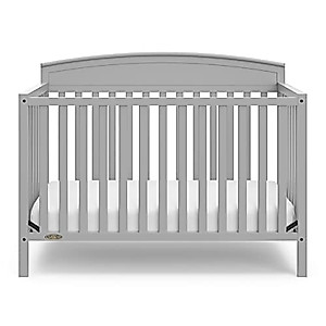 Graco Benton 5-in-1 Convertible Crib (Pebble Gray) – GREENGUARD Gold Certified, Converts from Baby Crib to Toddler Bed, Daybed and Full-Size Bed, Fits Standard Full-Size Crib Mattress