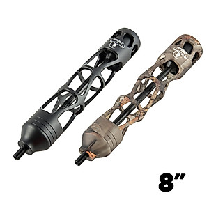 ZSHJGJR Archery Bow Stabilizer Aluminum Alloy, Shock Absorber, 5 Inch 8 Inch 11 Inch, Bow Stabilizer Vibration Damper, All-CNC Aluminum Machined for Compound Bow Accessories (Camo, 5 Inch)