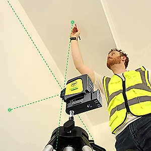 Firecore F335G 5-Point Laser, Green Beam Self-Leveling Alignment Laser with Magnetic Bracket