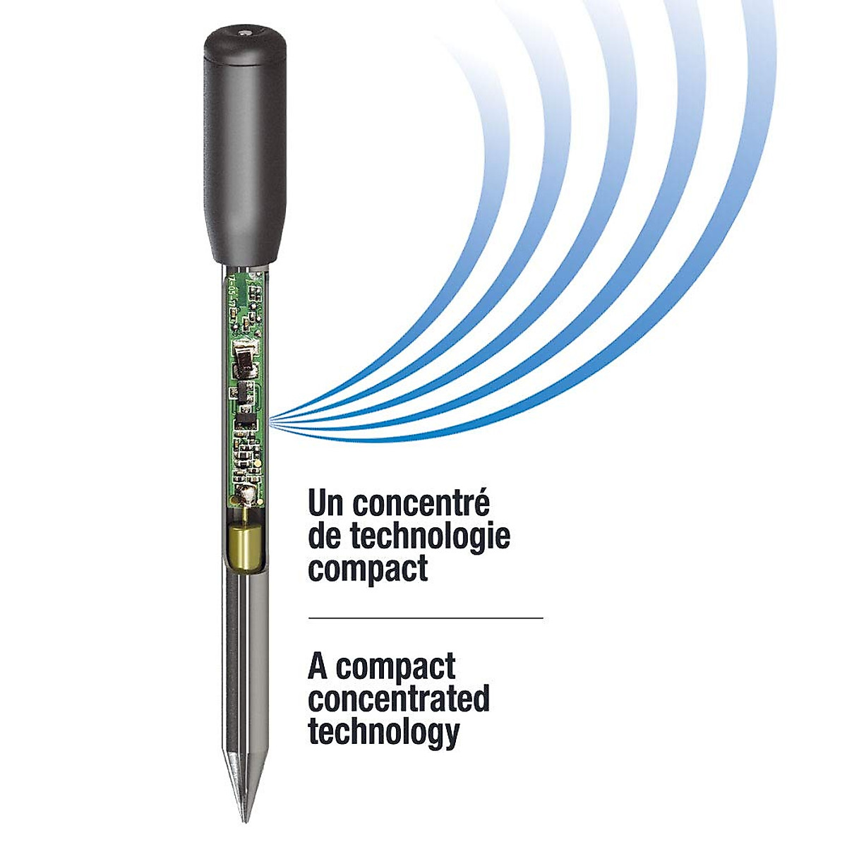 Mastrad Thermometer | Meat it Wireless Grill and BBQ Sensor | Connects Via Bluetooth to Free Cooking App, 2.1, BLACK