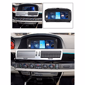 MekedeTech Qualcomm Android 12 Car Radio Stereo 8.8 inch IPS Touch Screen 4GB 64GB Built-in Carplay for BMW 7 Series E65 E66 2001~2008 MASK CCC System