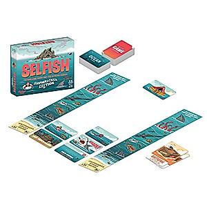 Ridley's Games: Selfish- Shipwrecked Edition Card Game | Easy to Play Party Game for Groups | Ideal for 2-5 Players | Makes a Great Gift Idea | Watch Out for That Shark - Only The Ruthless Survive!