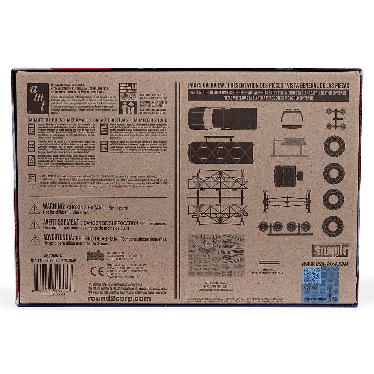 AMT USA-1 Monster Truck 2T 1:32 Scale Model Kit