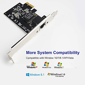 EDUP Gigabit Ethernet PCI Express PCI-E Network Card 10/100/1000Mbps RJ45 LAN Adapter Converter for Desktop PC, Model Number: EDUP-EP-9602