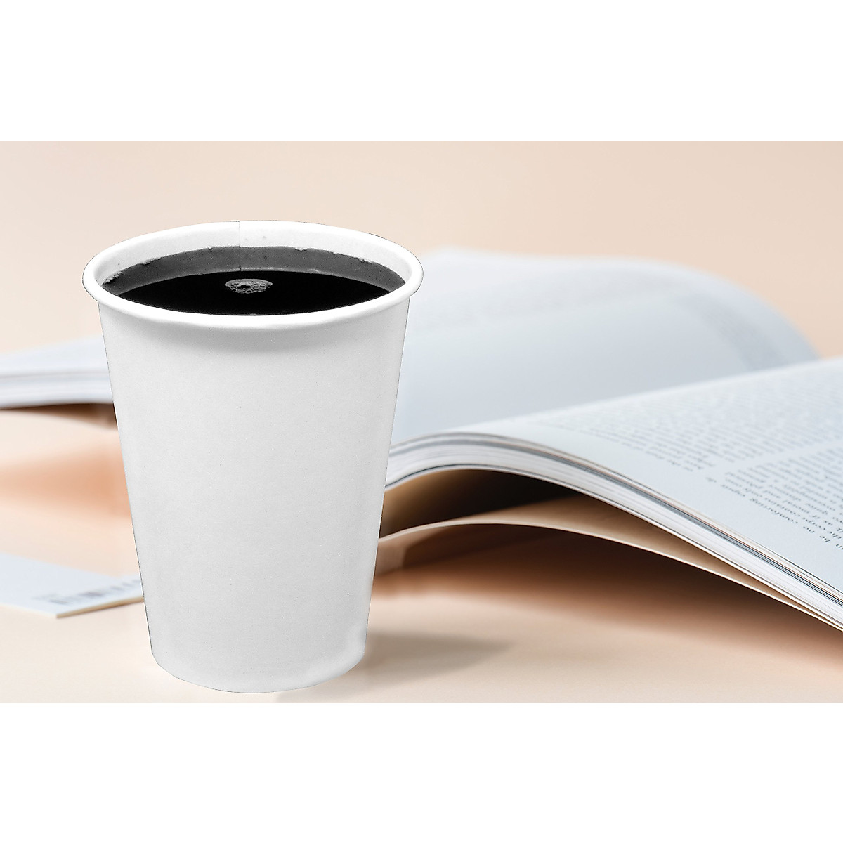 SafeWare Disposable Coffee Cups and lids 12 oz (1000 sets) - To Go Coffee Cups, | Hot Beverages | Expresso | Tea | Coffee - Poly- Coated with Rolled Edge Restaurant Grade