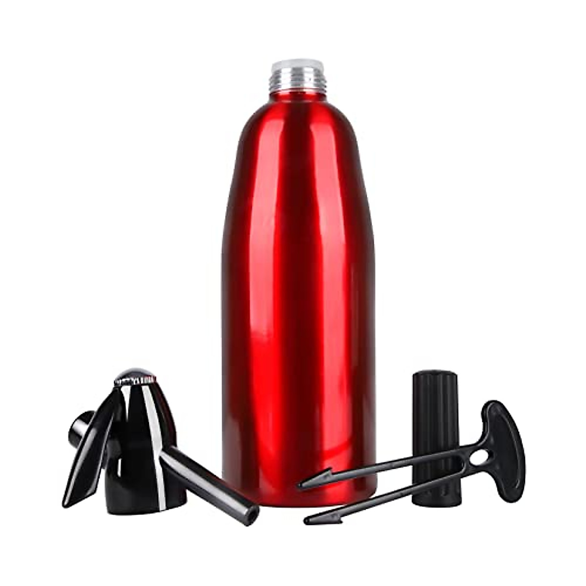LANGSHI Soda Siphon, Home Seltzer Maker Portable Siphon Soda Maker Seltzer Water Siphon 1 Liter, Use 8 gram CO2 Cartridges(Not Included)