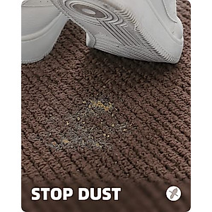 Color G Dark Brown Door Mats Indoor, 24"x36" Front Door Mat Indoor Door Rugs for Entryway Indoor, Absorbent Inside Door Mats, Non Slip Washable Low-Profile Entry Rugs for Inside House 2x3