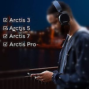 Saipomor Arctis7 Headphones Replacement Cable Arctis Audio Cord Compatible with SteelSeries Arctis 3 Arctis 5 Arctis Pro Wireless Gaming Headsets and 3.5MM Female Adapter Cord