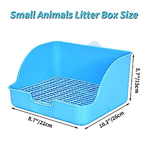 Dwarf Rabbit Corner Litter Box, Guinea Pig Potty Trainer, Small Animals Cage Accessories and Supplies for Hamster, Rats, Ferret, Bunny