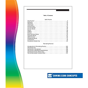 Spectrum Grade 4 Vocabulary Workbook, 4th Grade Vocabulary Covering Word Relationships, Sensory Language, Roots and Affixes, and Reading Comprehension Context Clues, Classroom or Homeschool Curriculum