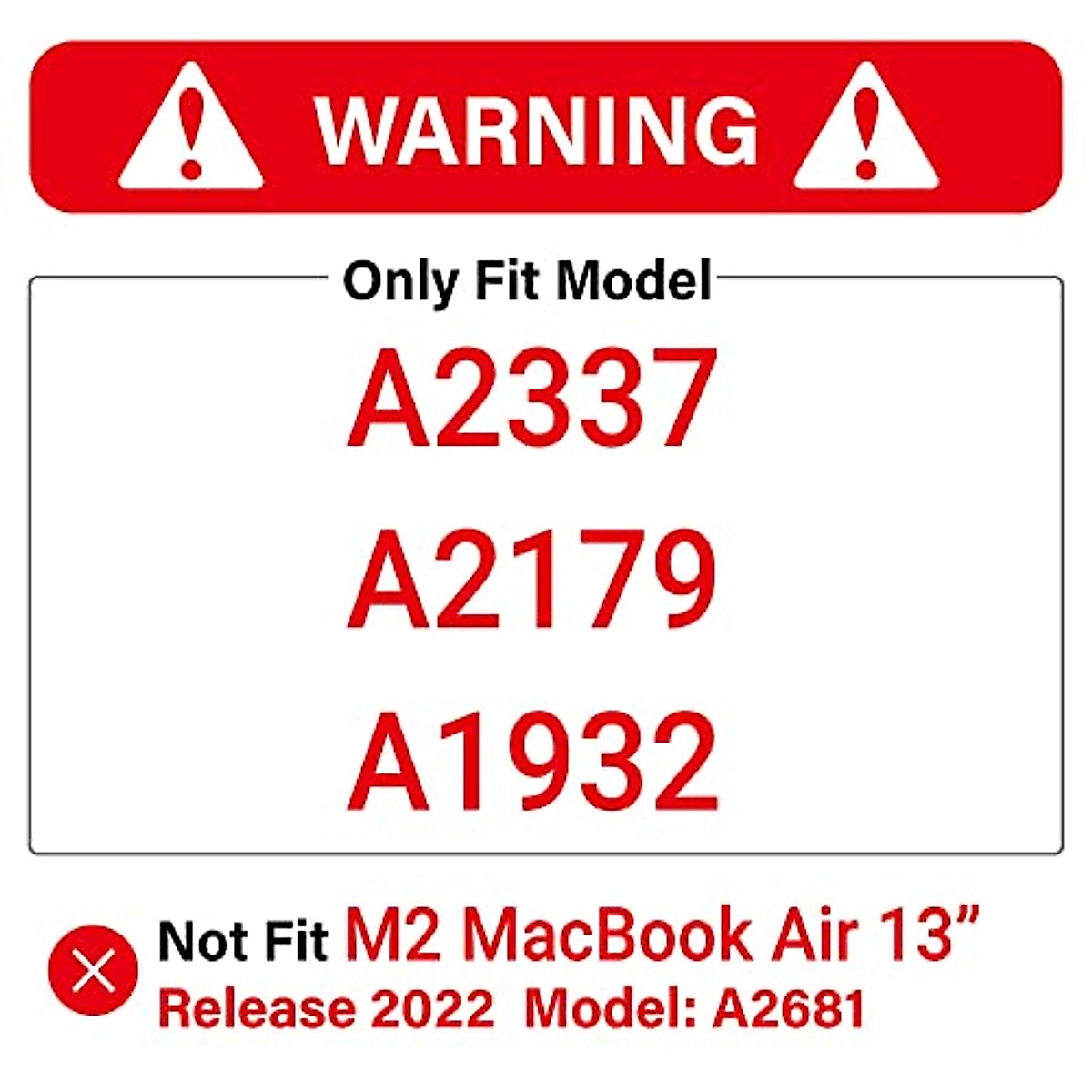 IBENZER Compatible with 2022 2021 2020 MacBook Air 13 inch case M1 A2337 A2179 A1932, Plastic Hard Shell Case for Mac Air 13 Retina Display with Touch ID, Crystal Clear, MMA-T13CYCL