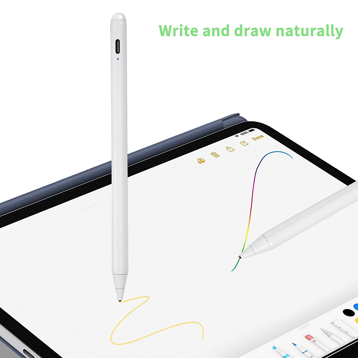 Active Stylus for Lenovo Yoga 7i/9i 2-in-1 Pen, Electronic Digital Pencil Compatible with Lenovo Yoga 7i/9i Stylus Pens,Good for Sketching and Note-Taking Pens with Type-C Rechargeable, White