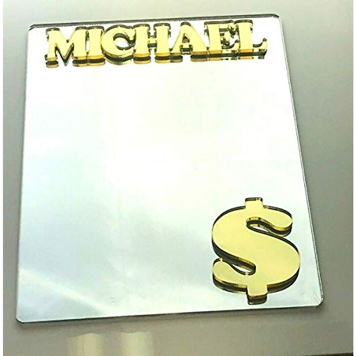 Money Dollar Sign Locker Mirror Personalized Back to School Magnetic Custom Locker Decor Cheerful Personalized Inside of Locker Organizer Accessory, Refrigerator Magnet, Quality and Fun in One!