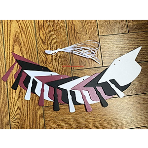 Maroon Graduation Party Decorations/Maroon Grad 2023 4pcs Graduation Hat Banner Garlands Glitter Burgundy White Black for 2023 Graduation Party Supplies