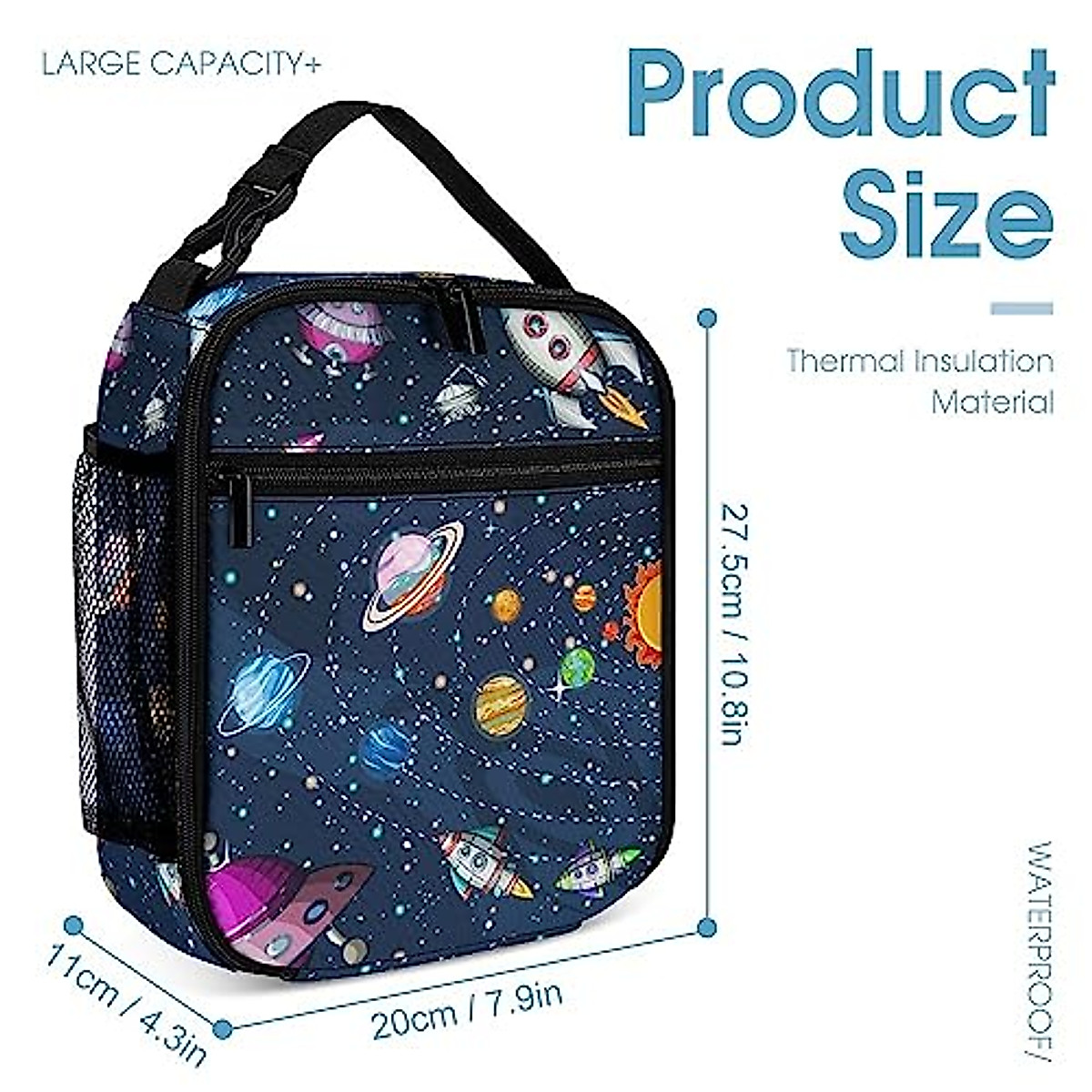 3PCS 17 Inch Space Backpack, Cartoon Galaxy Daypack Stylish Laptop Bag, Cool Shoulders Backpack with Adjustable Shoulder Strap(Space & Galaxy)