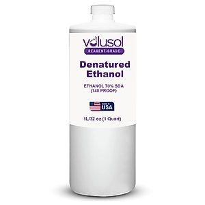 Volu-Sol Reagent-Grade 70% Denatured Ethanol (140 Proof) - Designed for Research & Industrial Applications, Non-Consumable - Preferred by Healthcare & Veterinary Professionals - 1000 mL / 32 oz