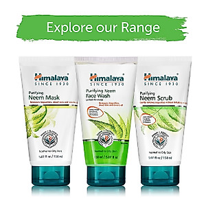 Himalaya Purifying Neem Face Wash, Normal to Oily Skin, Turmeric, Vegan, Cruelty Free, Soap Free, Paraben Free, Dermatologically Tested, SLS/SLES Free, 5.07 Fl Oz, 150 mL, 1 Pack