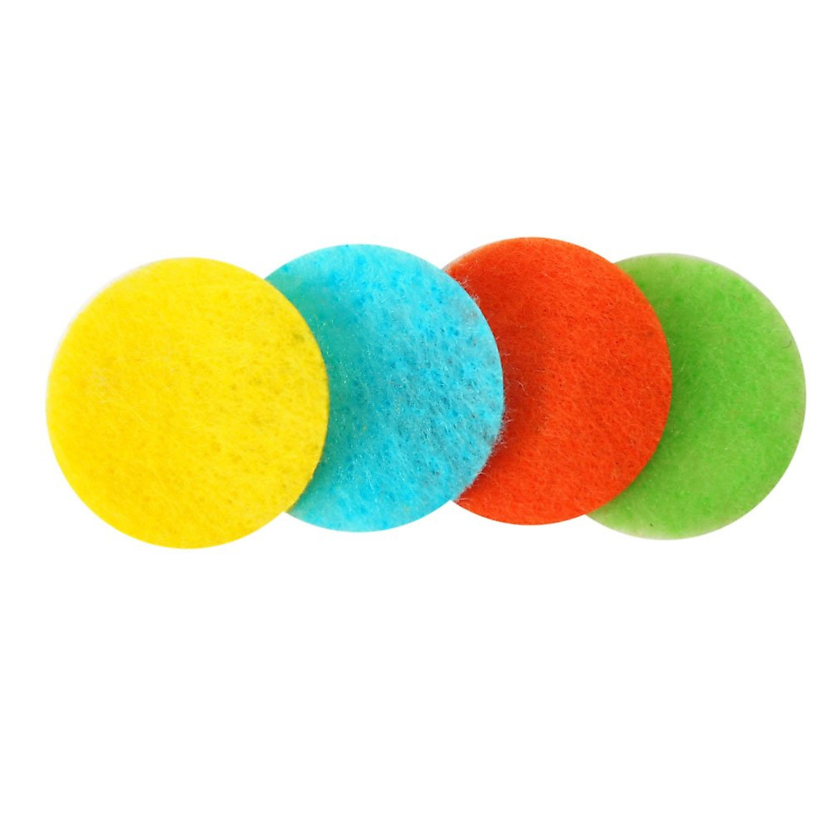 Playfully Ever After Light Green, Turquoise, Orange & Yellow Craft Felt Circles (Mixed Size Pack - 56pc)