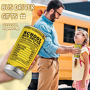 Bus Driver Appreciation Gifts for Men Women School Bus Driver Gifts Back to School Gifts for Kids Gifts for Retired Bus Driver School Bus Driver Tumbler Mug Insulated Cup Stainless Steel with Lid 20OZ