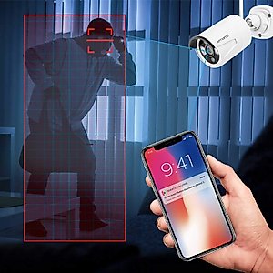 xmartO WB2024-W 2K 3MP Super HD WiFi Home Security Camera with Built-in Microphone (add-on Camera with 3.6mm Lens，Pack of 2, Requires 5MP NVR to Work)