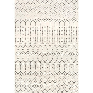 nuLOOM 5x7 Moroccan Blythe Area Rug, Grey, Faded Bohemian Design, Stain Resistant, For Bedroom, Dining Room, Living Room, Hallway, Office, Kitchen, Entryway