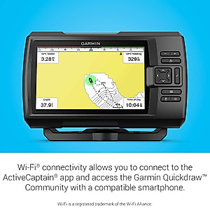 Garmin Striker Vivid 7cv, Easy-to-Use 7-inch Color Fishfinder and Sonar Transducer, Vivid Scanning Sonar Color Palettes (010-02552-00) (Renewed)